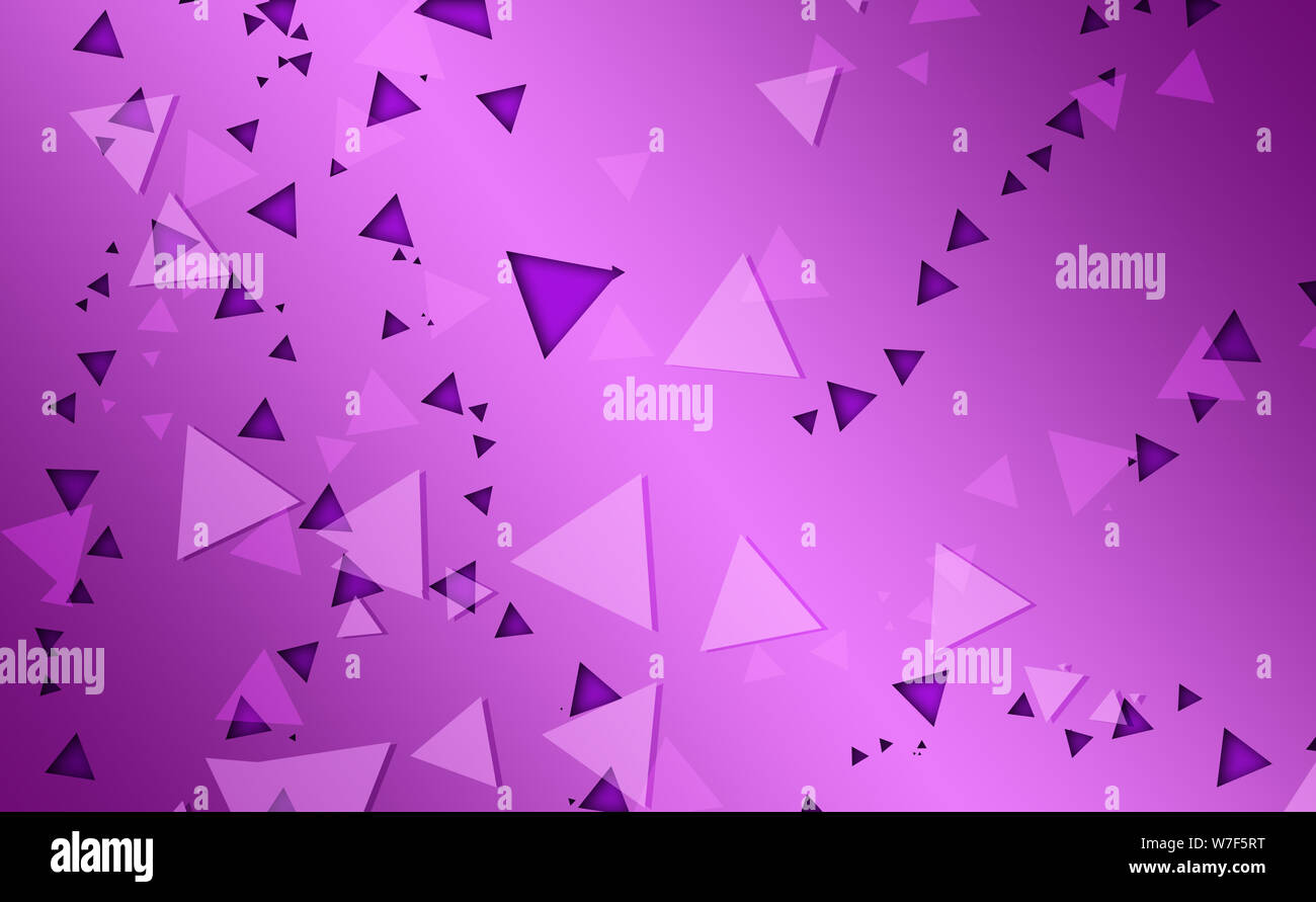 Cluster of triangle with different shades of purple on purple gradient ...