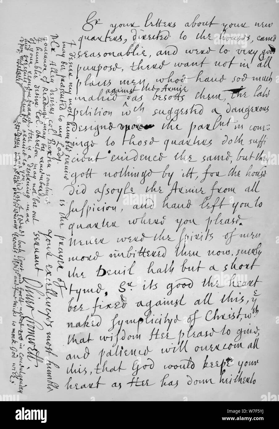 17th century letter hi-res stock photography and images - Alamy