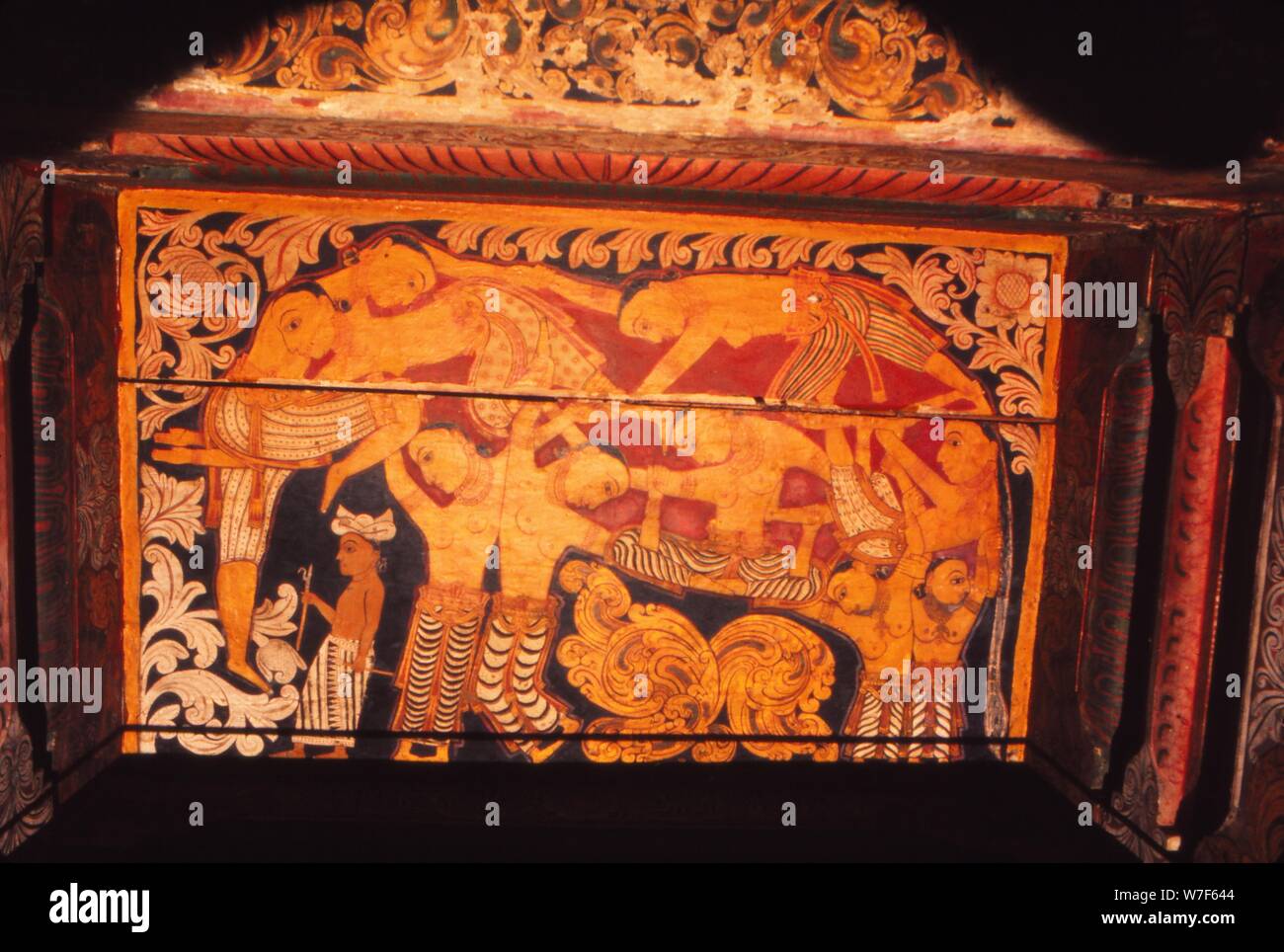 17th century Elephant in Temple of the Sacred Tooth, Kandy, Sri Lanka ...