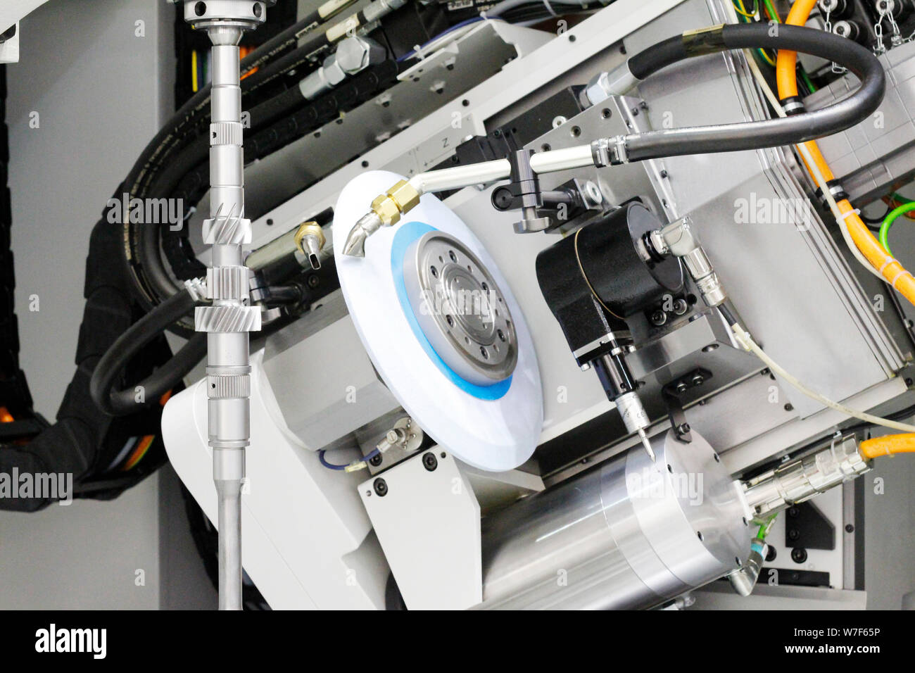 Metal processing machine. CNC metalworking milling machine. Metal ...