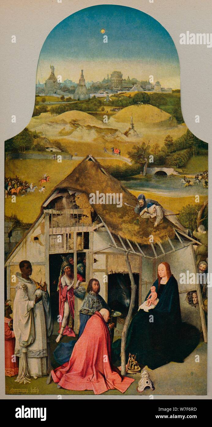 'La Adoracion de Los Reyes', (Adoration of the Magi), 1485-1500, (c1934). Artist: Hieronymus ...