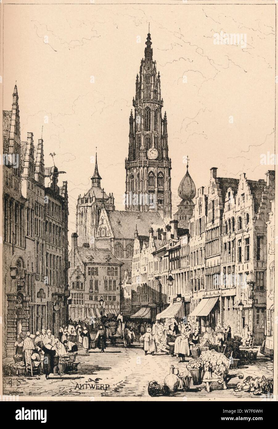 'Antwerp', c1820 (1915). Artist: Samuel Prout Stock Photo - Alamy
