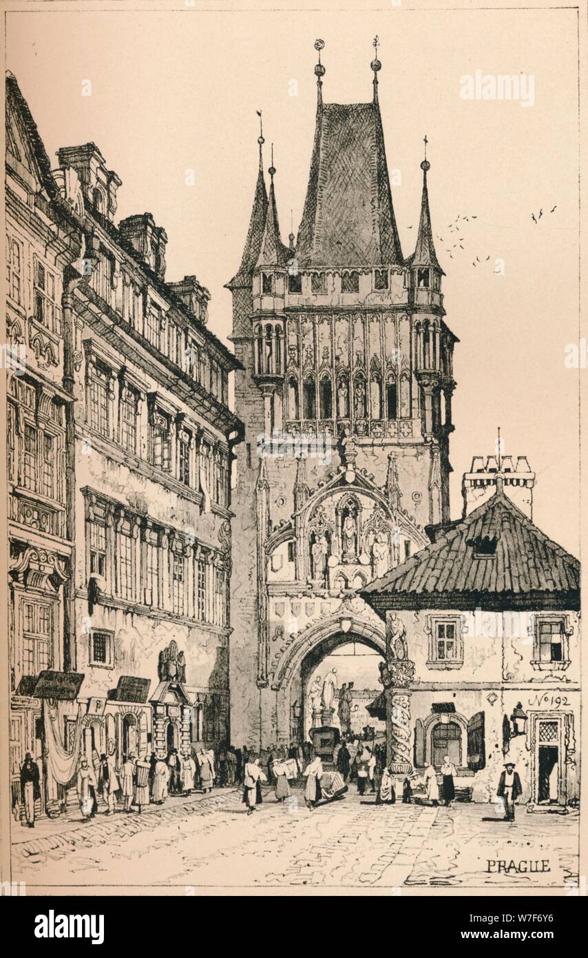 'Prague', c1820 (1915). Artist: Samuel Prout Stock Photo - Alamy