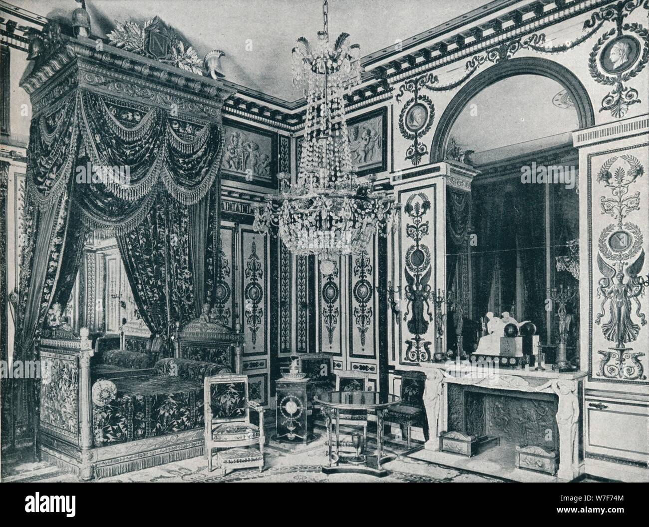 'Napoleon's Bedroom at Fontainebleau', 1911 Artist: Unknown Stock Photo ...
