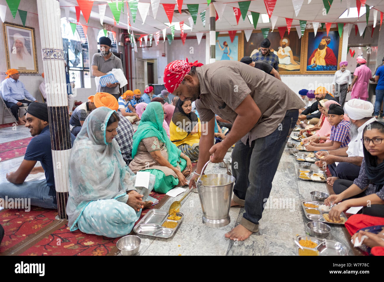 A langar in a Sikh temple where anyone who requests it, can get a free ...