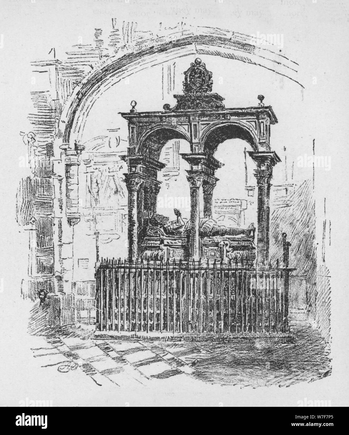 'Monument of Sir William Pickering', 1890. Artist: Unknown Stock Photo ...