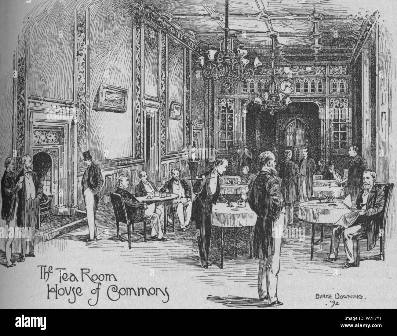 'Tea-Room, House of Commons', 1892. Artist: Henry Phillip Burke Downing ...