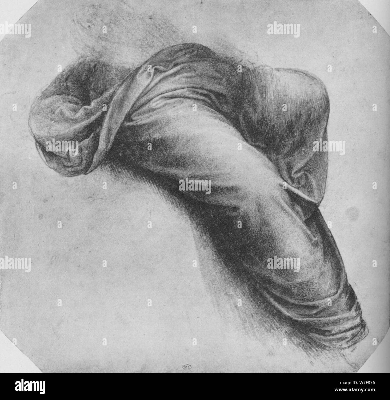 'Studies of the Drapery of a Figure Seated to Right', c1480 (1945 ...