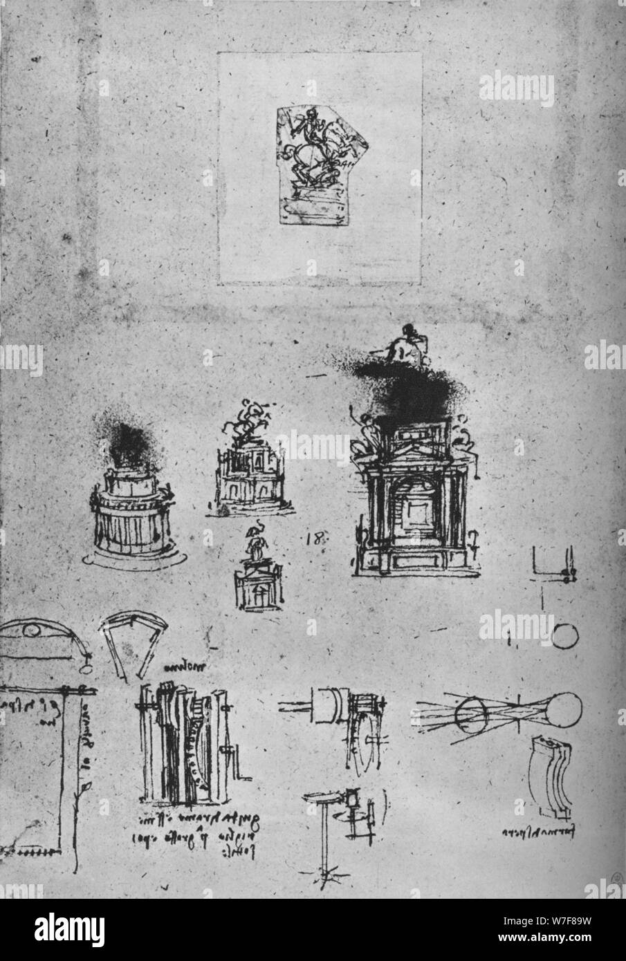 Leonardo da vinci drawings machine hi-res stock photography and images ...