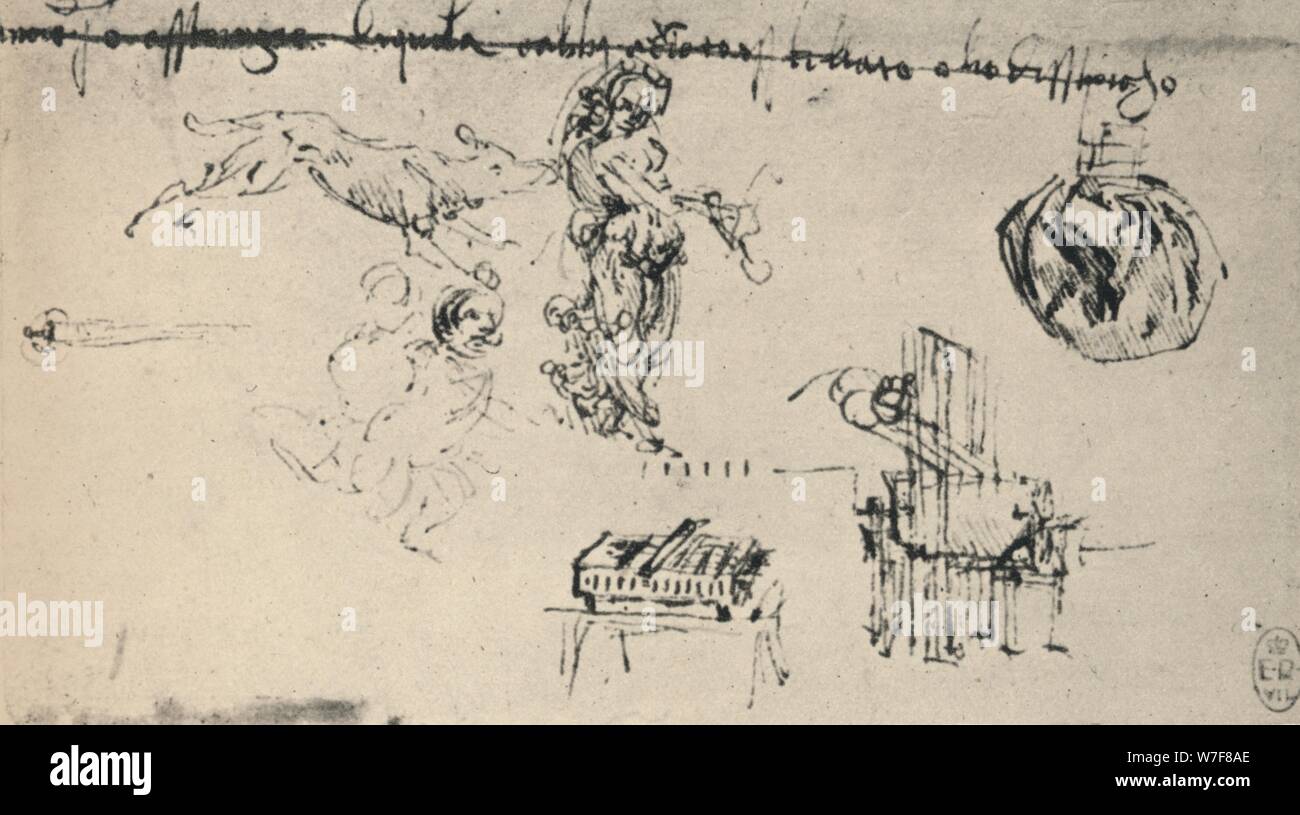'Sheet of Studies with a Young Woman, A Wolf, Etc.', c1480 (1945 ...
