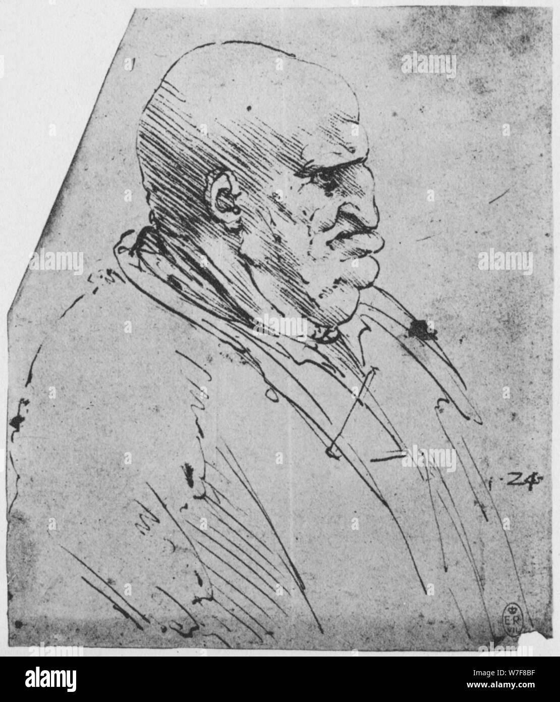 'A Grotesque Profile of a Man to the Right', c1480 (1945). Artist ...