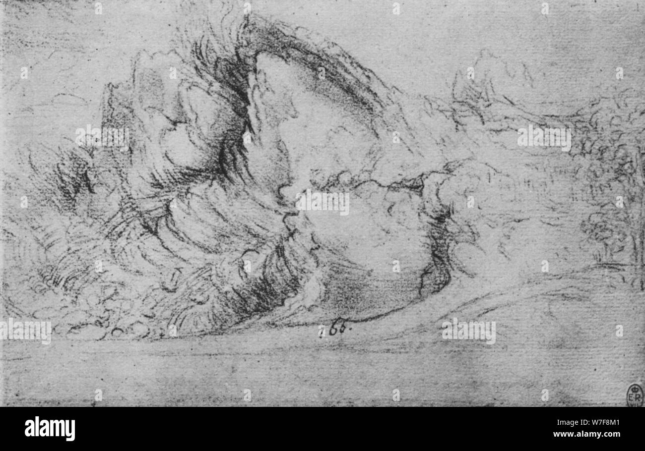 'Study of Rock Formations', c1480 (1945). Artist: Leonardo da Vinci ...
