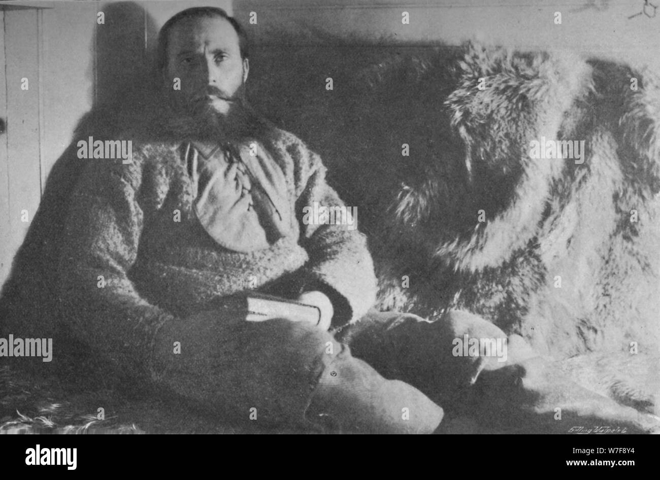 'Captain Sverdrup in his Cabin', 1895, (1897). Artist: Unknown Stock ...