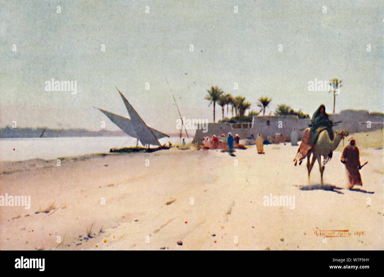 'A Nile Village', c1880, (1904). Artist: Robert George Talbot Kelly ...