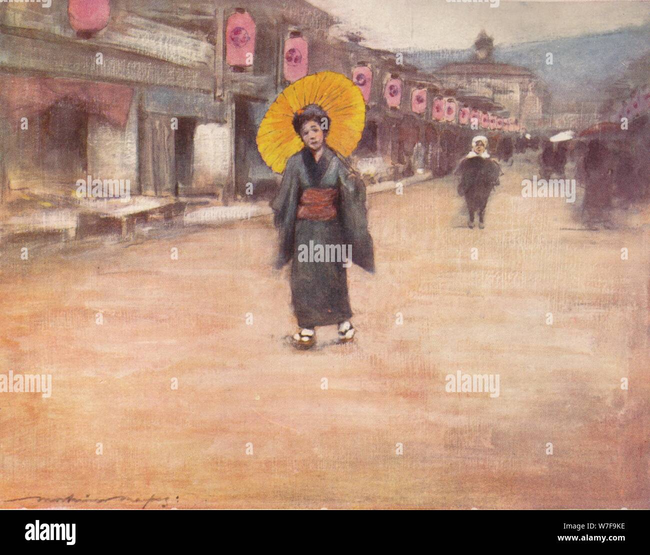 'A Street in Kioto', c1887, (1901). Artist: Mortimer L Menpes Stock ...