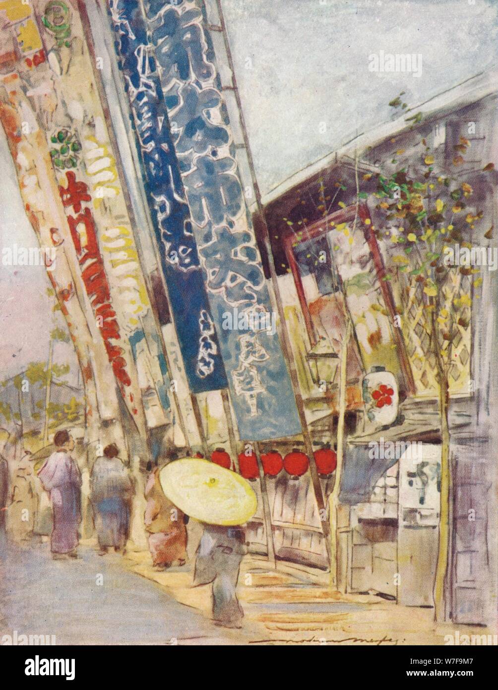 'In Theatre Street', c1887, (1901). Artist: Mortimer L Menpes Stock ...