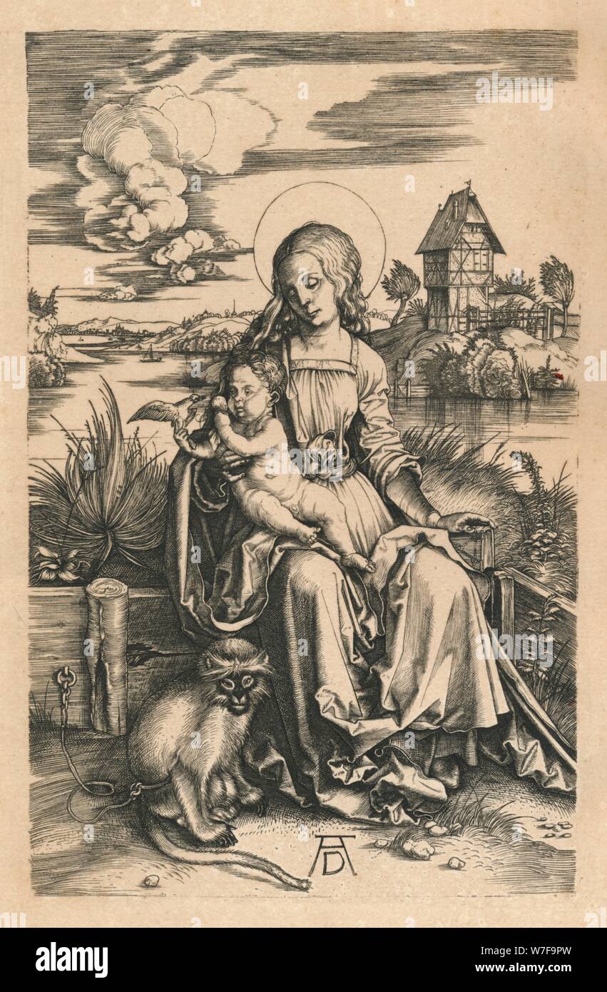 'The Madonna with the Monkey', c1498, (1906). Artist: Albrecht Durer ...