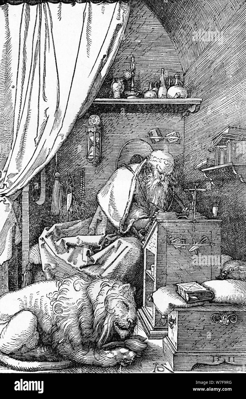 Albrecht durer st jerome Black and White Stock Photos & Images - Alamy