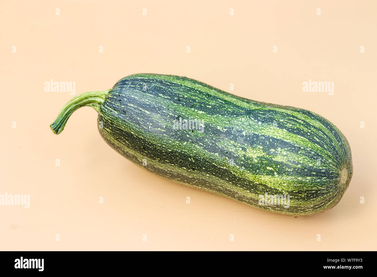 Large organic striped zucchini on light background, close-up ...