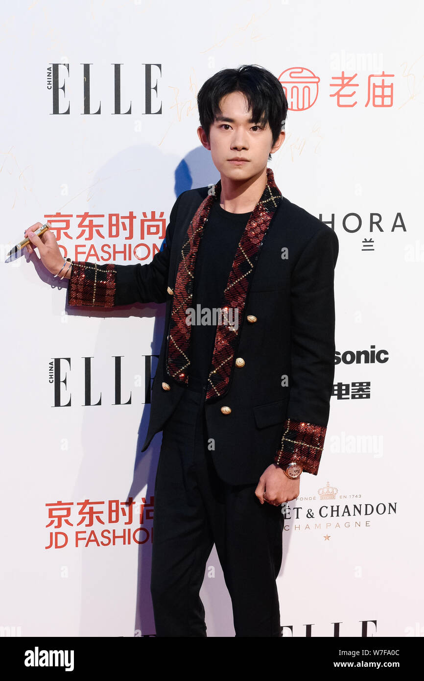 Jackson Yi or Yi Yangqianxi of Chinese boy group TFboys arrives on the ...