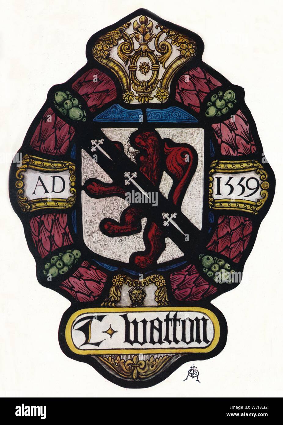 'The Arms of Thomas Watton', c1900, (1936). Artist: Unknown Stock Photo ...