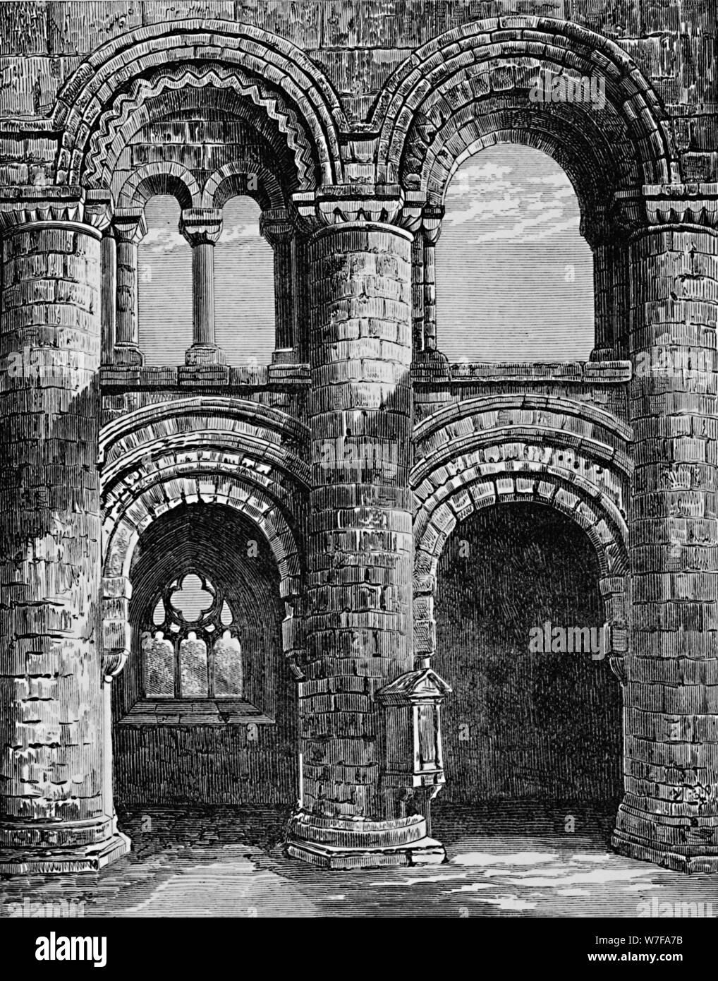 'Norman Arches in Nave', Jedburgh Abbey, c1880, (1897). Artist ...