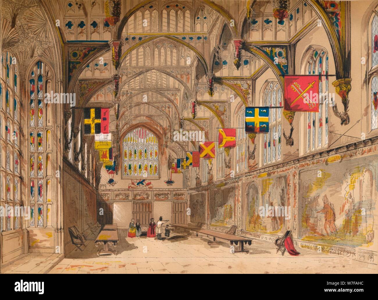 'Wolsey's Hall, Hampton Court', 1845. Artist: Unknown Stock Photo - Alamy