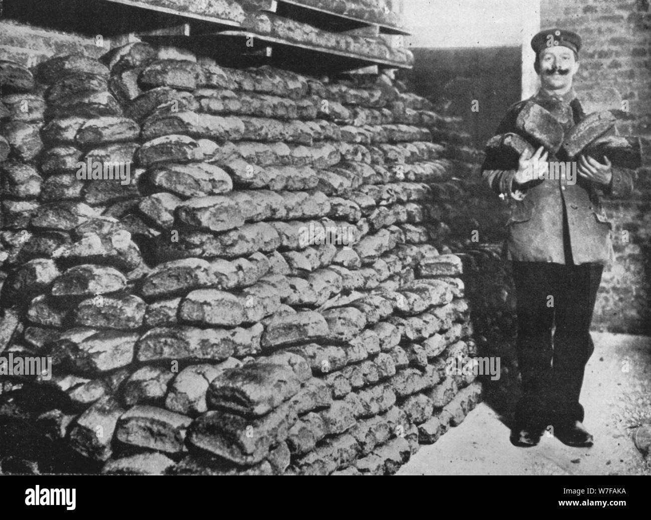 'A store of war bread for the German troops', 1915. Artist: Unknown ...