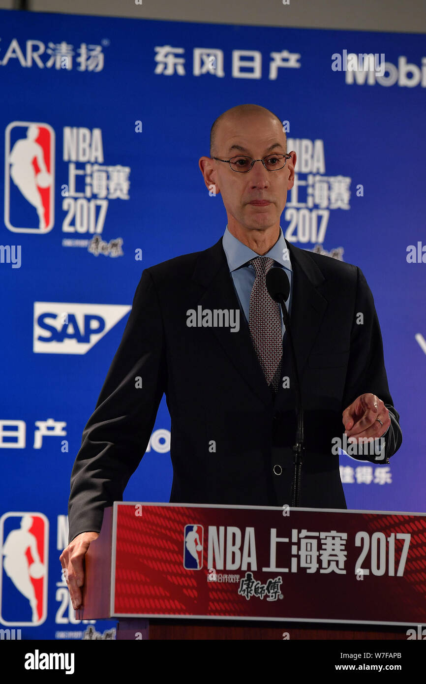 NBA Commissioner Adam Silver attends a press conference for the ...