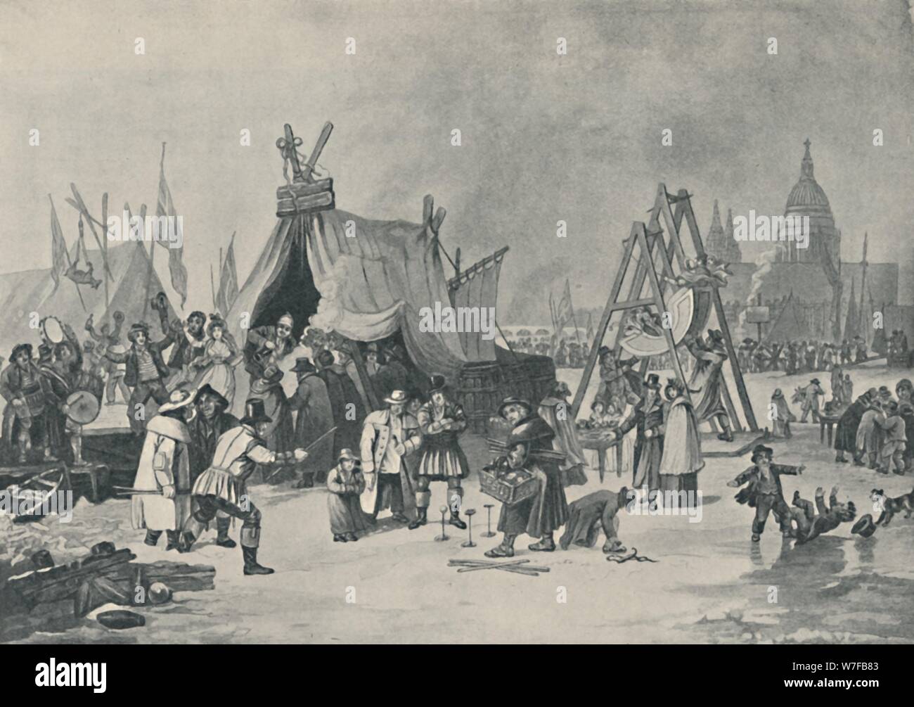 'The Fair on the Frozen Thames, 1814', (1920). Artist: Luke Clennell ...