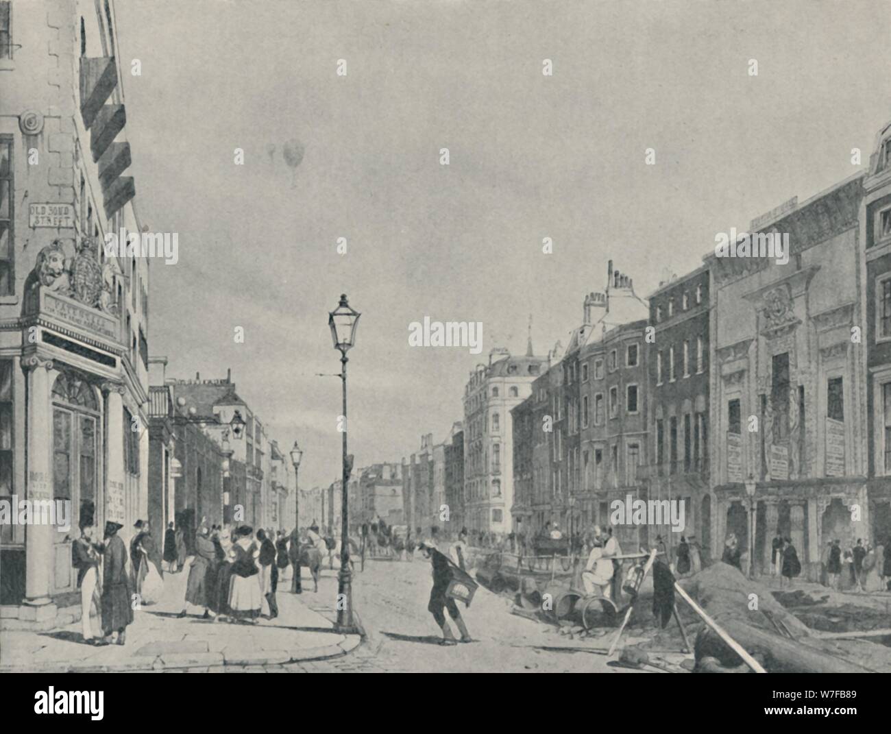 'Balloons Over Piccadilly', 1842', (1920). Artist: Unknown Stock Photo ...