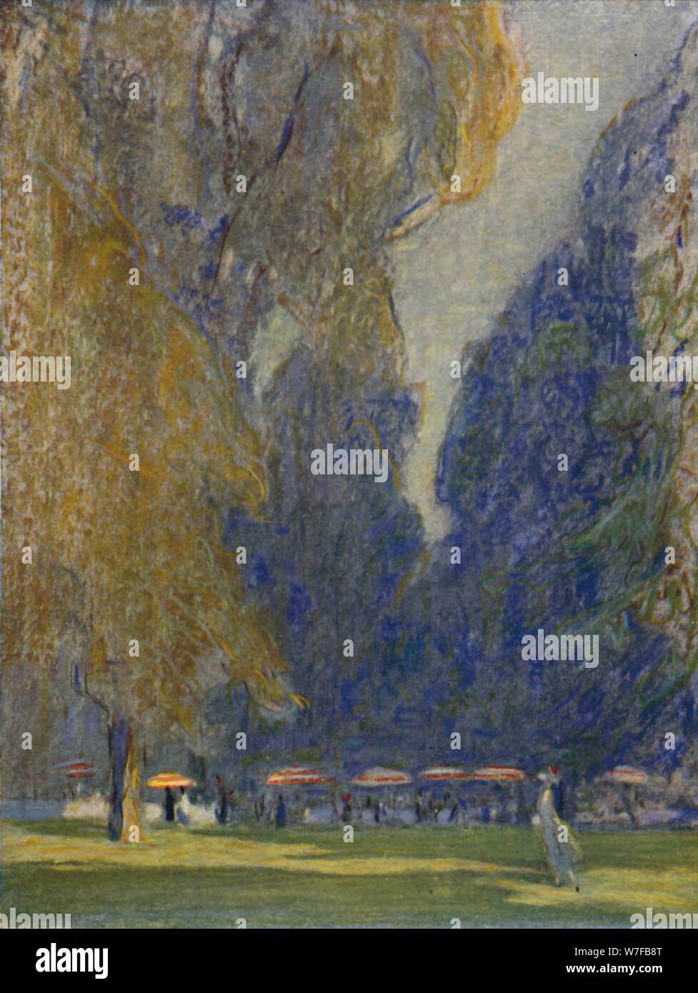 'Tea in Kensington Gardens, 1914', (1920). Artist: Claude Allin ...