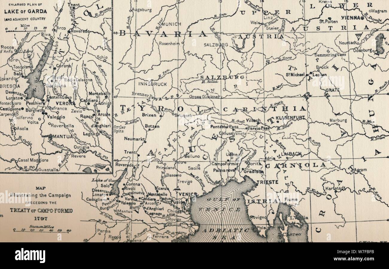 Italy map 19th century hi-res stock photography and images - Alamy