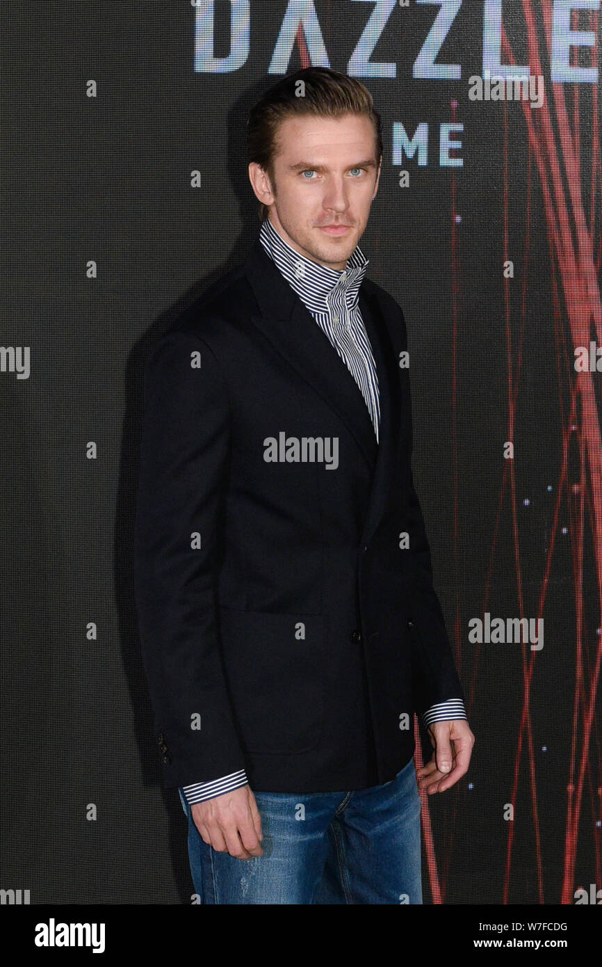 English actor Dan Stevens poses at a fashion event of "Dazzle time" in ...
