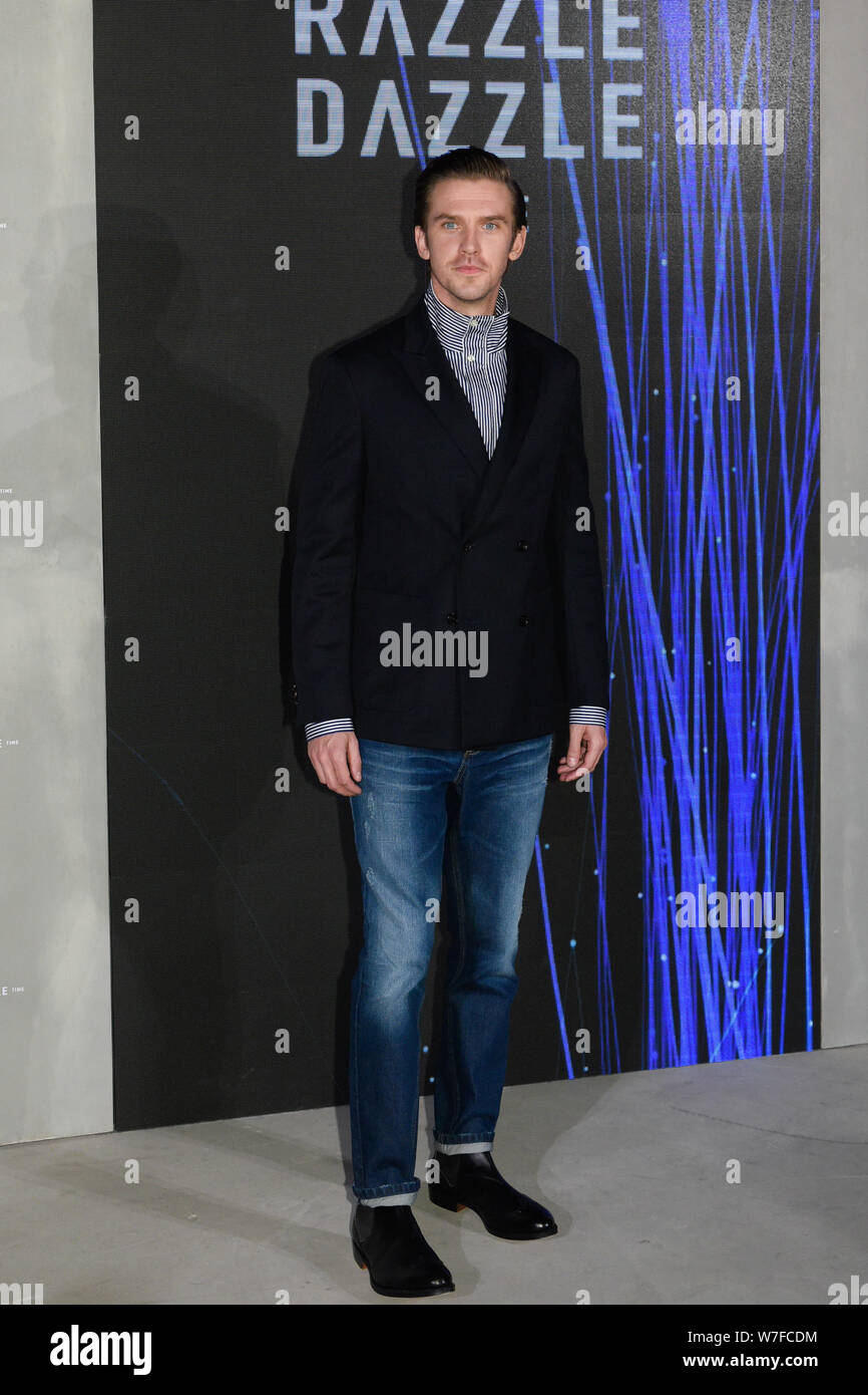 English actor Dan Stevens poses at a fashion event of "Dazzle time" in ...