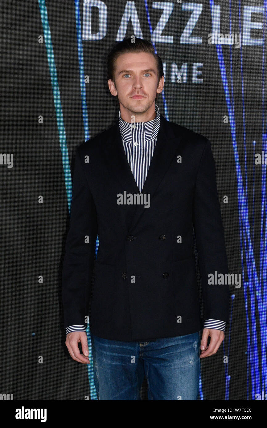 English actor Dan Stevens poses at a fashion event of "Dazzle time" in ...