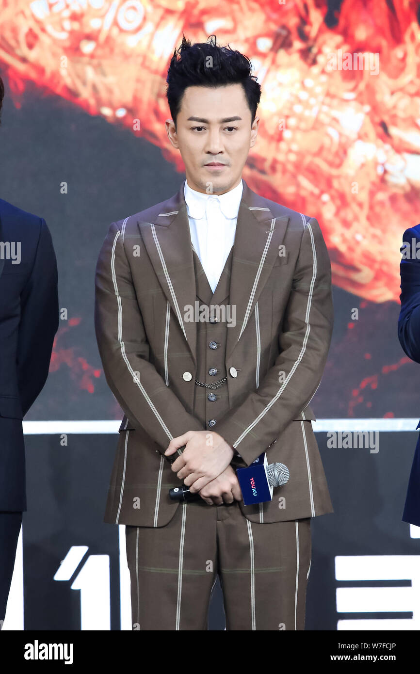 Hong Kong singer and actor Raymond Lam attends a press conference of ...