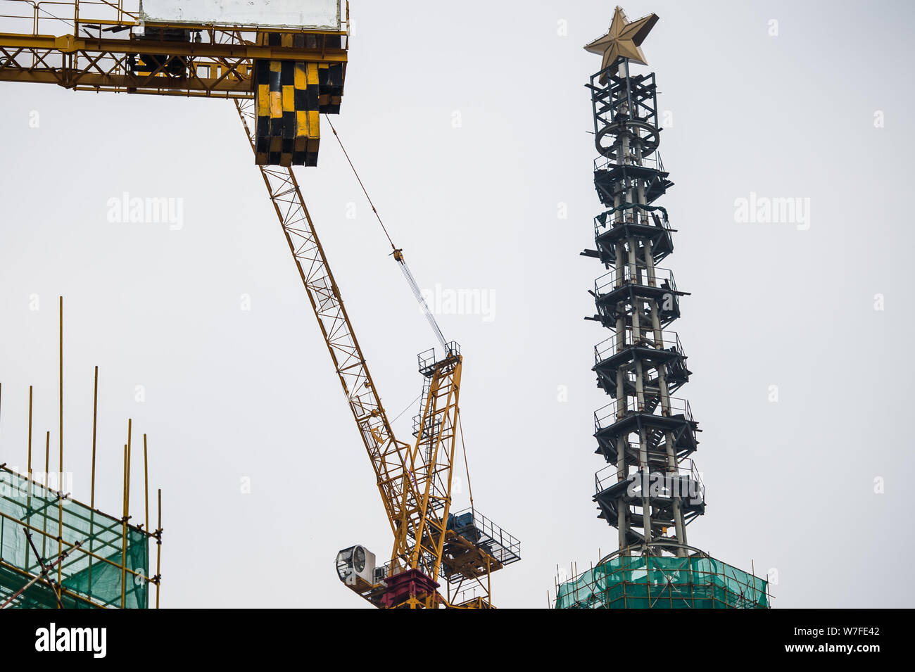 View of the construction site of the campus of Shenzhen MSU-BIT ...