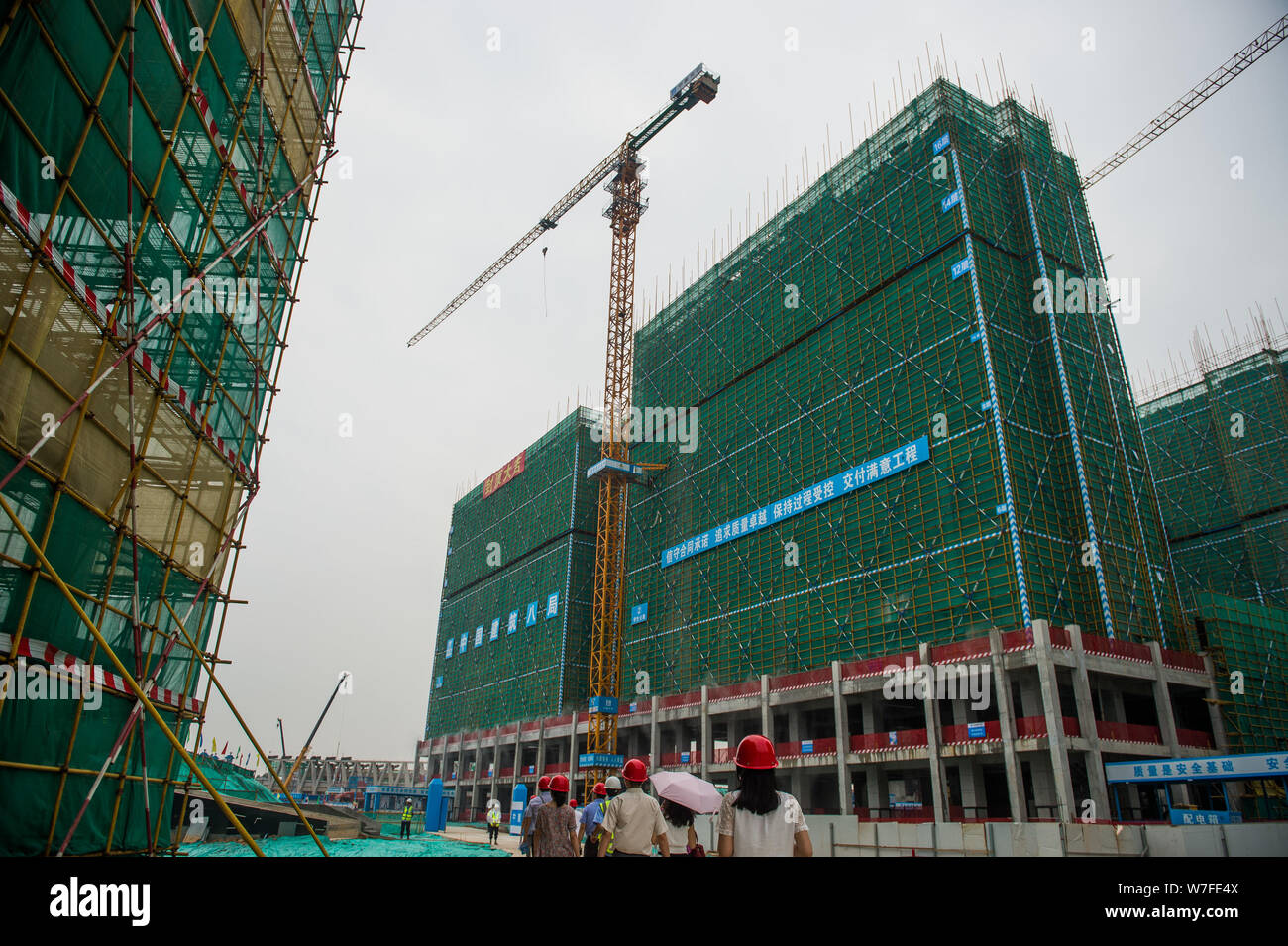 View of the construction site of the campus of Shenzhen MSU-BIT ...