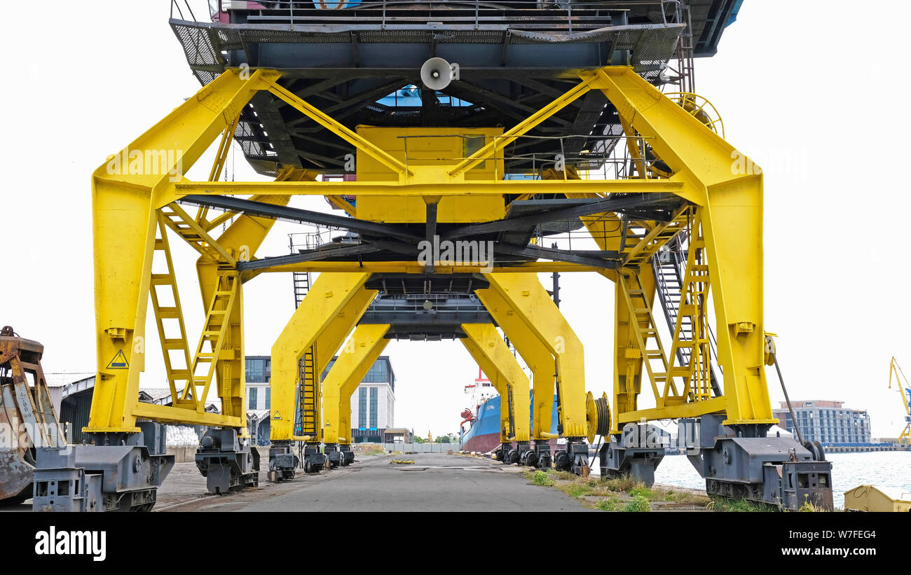 Color docks in Burgas port Stock Photo - Alamy