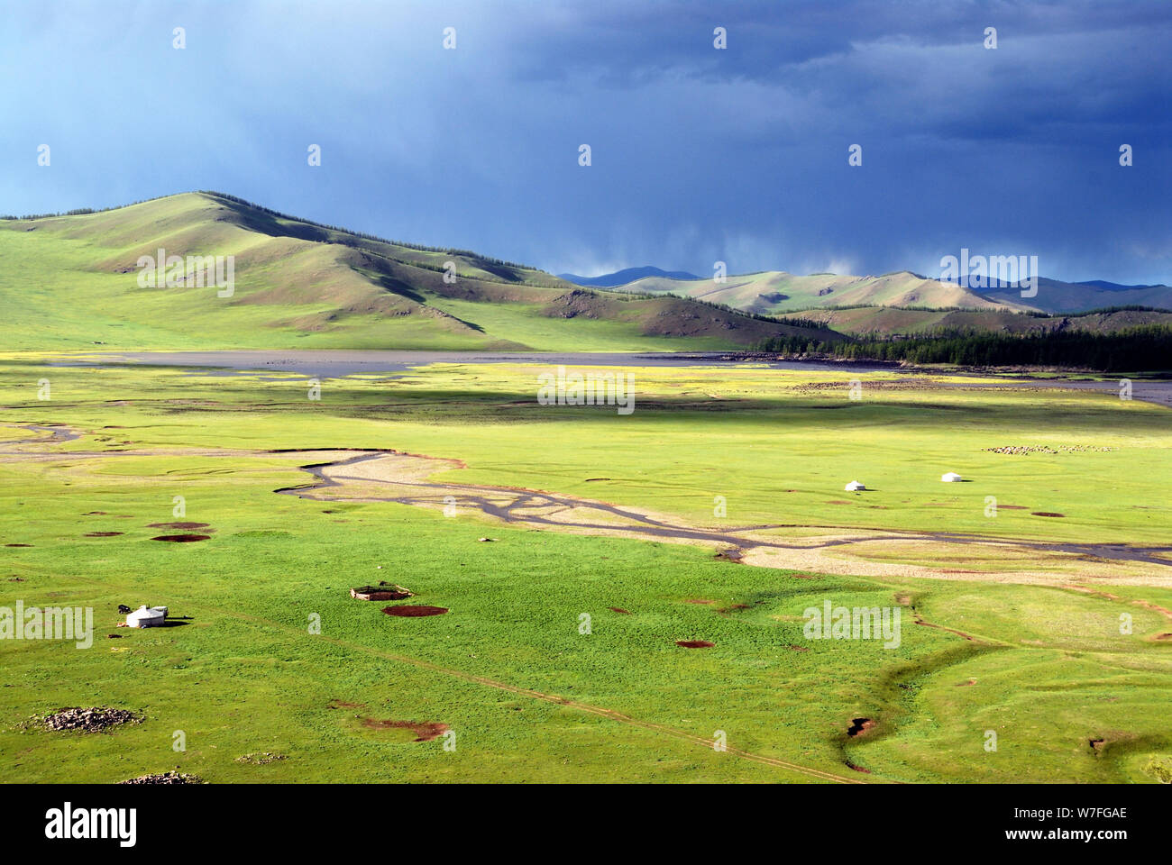 General view of the Khuvsgul lake in Mongolia Stock Photo - Alamy