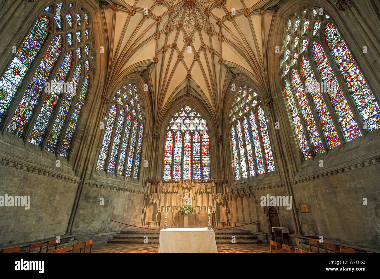 The magnificent Jesse medieval window at Wells Cathedral, part of a ...