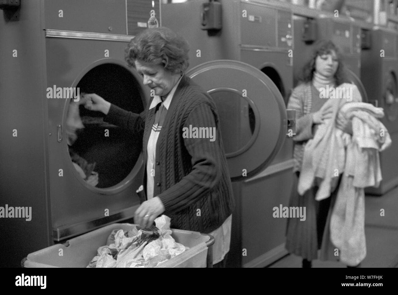Public Laundry 1970s UK . Women taking their dirty used clothes to a ...
