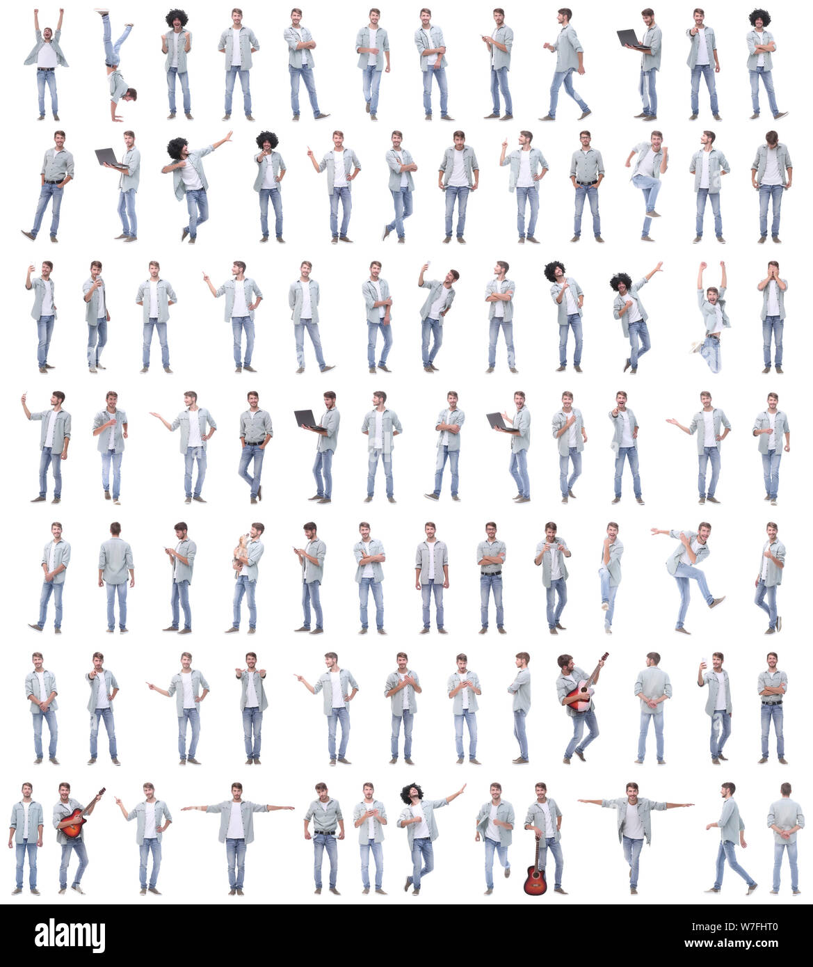 collage of photos of modern stylish guy Stock Photo - Alamy
