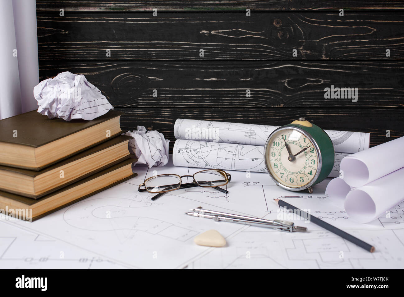 Technical drafting table tools hi-res stock photography and images - Alamy