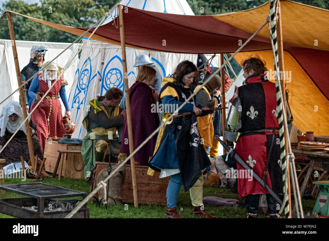 Medieval re-enactment group Stock Photo - Alamy