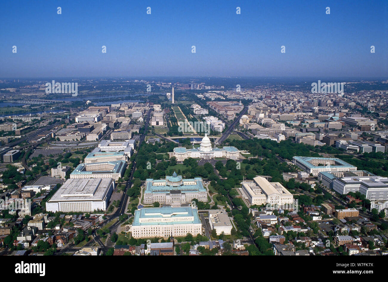 Aerial of Washington, D.C Stock Photo - Alamy