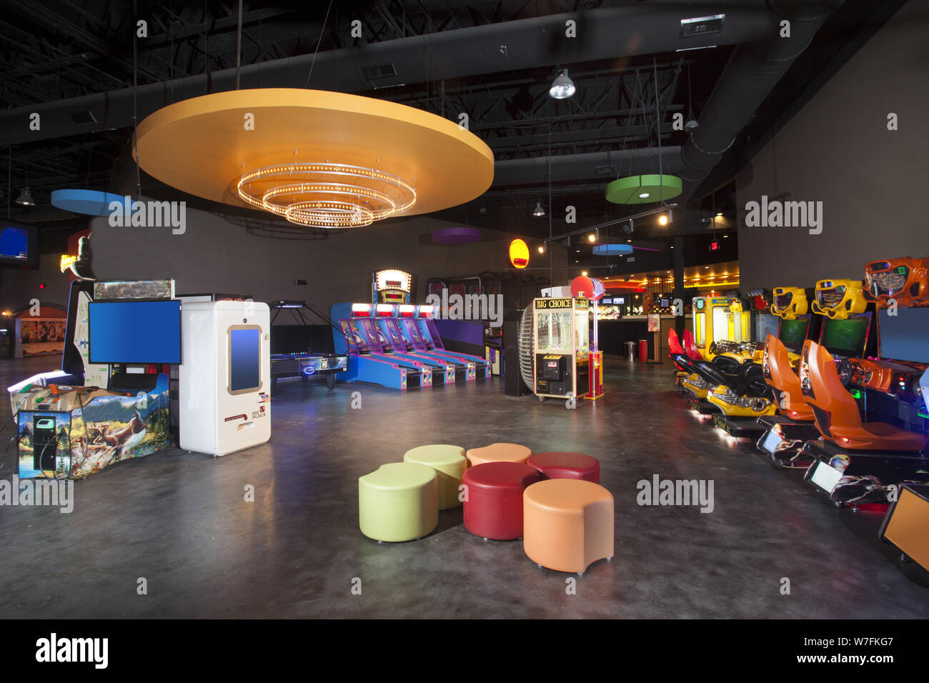 Slot Machines and Casino gambling room inside view Stock Photo - Alamy