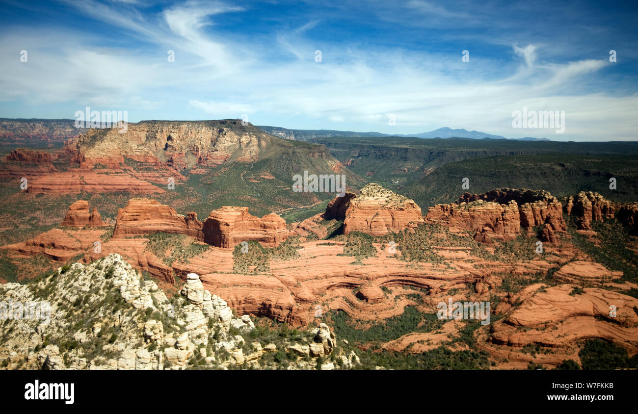 Aerial view from helicoptor, Sedona, Arizona Stock Photo - Alamy