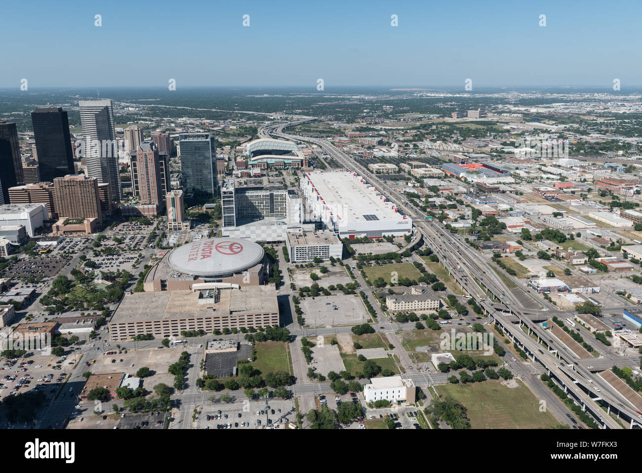 Aerial view in 2014 of Houston, Texas Stock Photo - Alamy